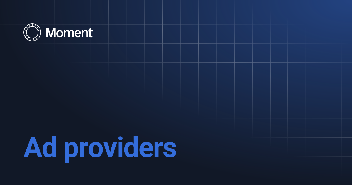 Ad providers | Knowledge base