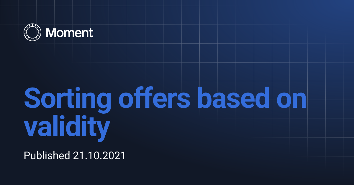 Sorting offers based on validity | Knowledge base