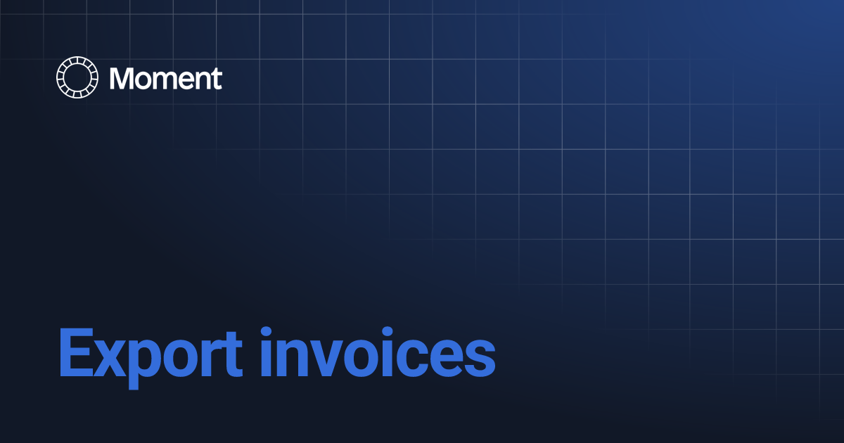 Export invoices | Knowledge base